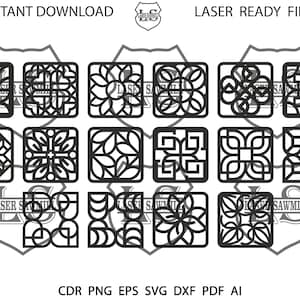 16 Square Coaster Dfx, Svg, Cdr, Eps, Coasters for Hot, Laser Cut ...
