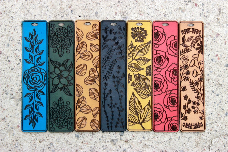 Floral Bookmarks SVG Bookmark SVG Bookmark Laser File - Etsy