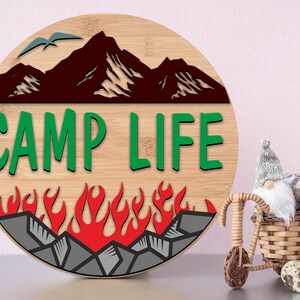 Camp Life Sign SVG, Camp Sign Svg, Modern Camping Circle Sign, Circle ...
