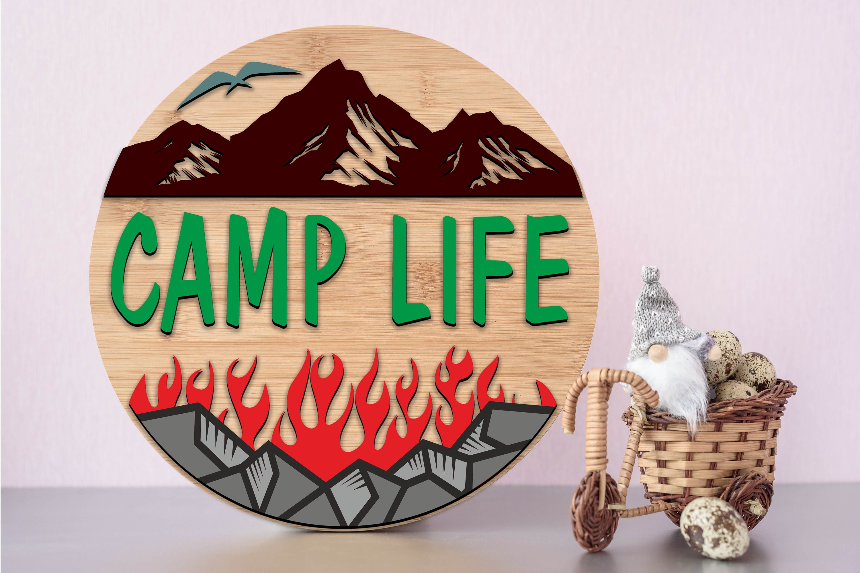 Camp Life Sign SVG, Camp Sign Svg, Modern Camping Circle Sign, Circle ...