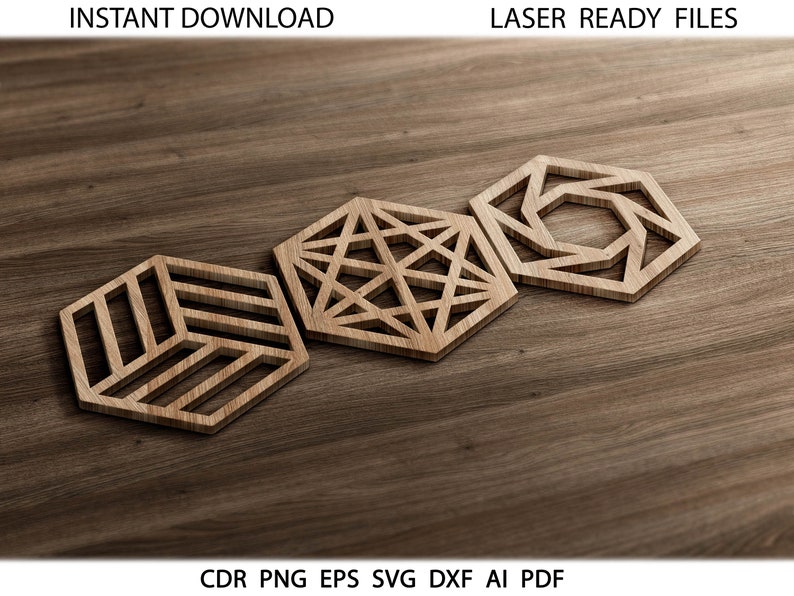 30 Geometric Coasters Svg Panels Collection Geometric - Etsy