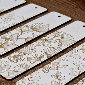 Laser Cut Bookmarks SVG, Floral Bookmark SVG, Leaves Bookmark Laser Cut ...