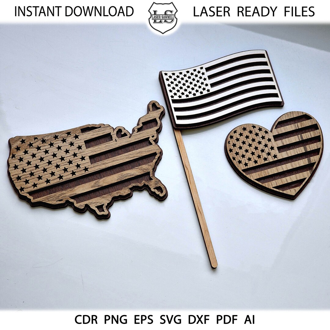 USA Flag SVG Fourth July Independence Day America Cricut Glowforge ...