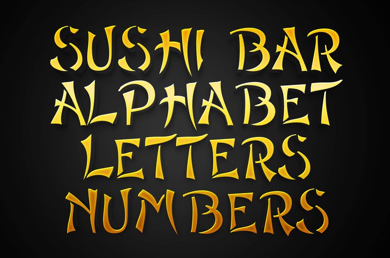 Sushi Alphabet Letters SVG Cut Files - Japanese Food Typography DXF Png ...