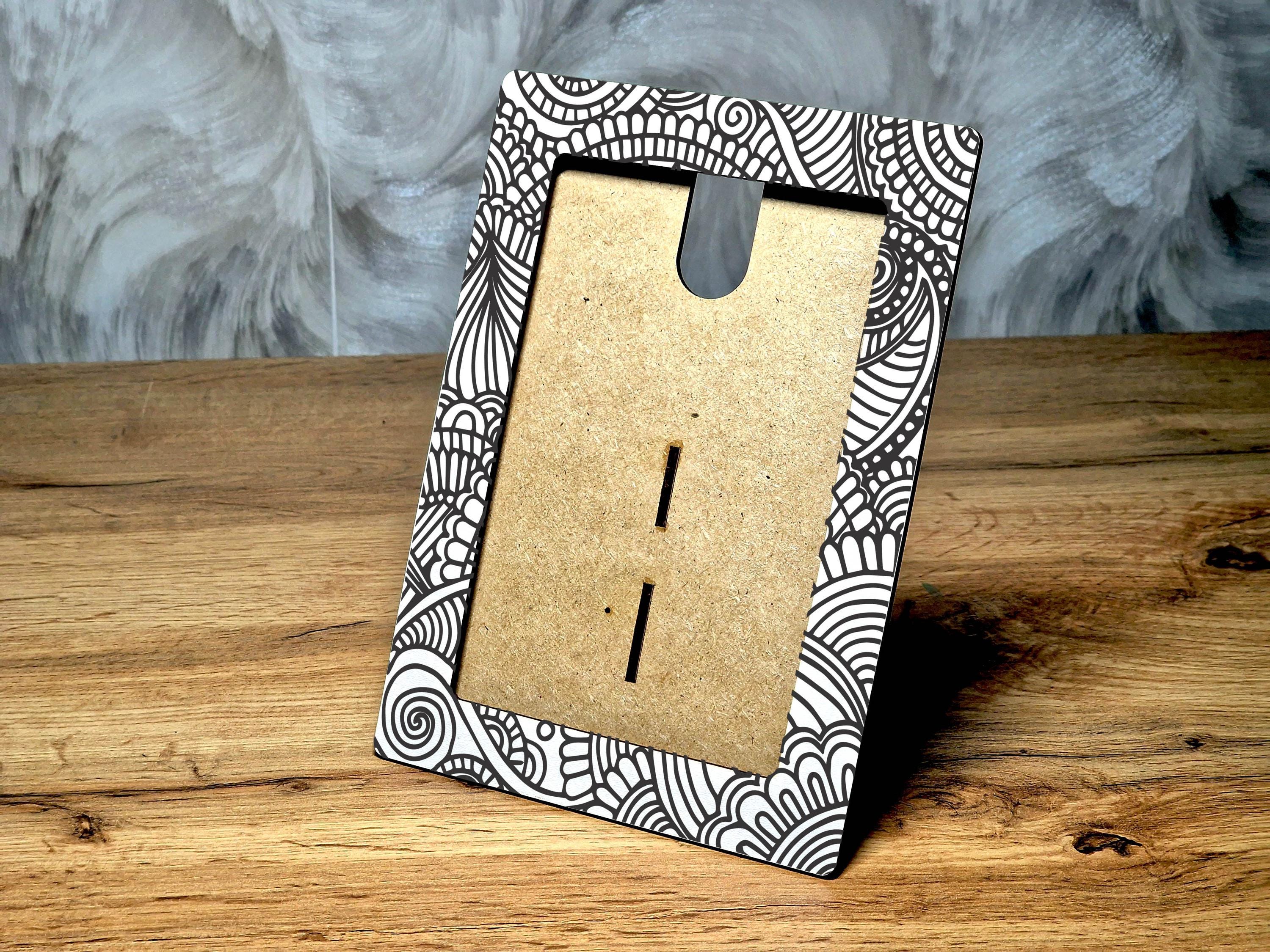 4x6 Mandala SVG Photo Frame Laser Cut Bundle Wood Family Template Gift ...