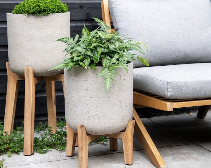 XXL Modern Planter With Stand /mid Century Modern Planter With Stand ...