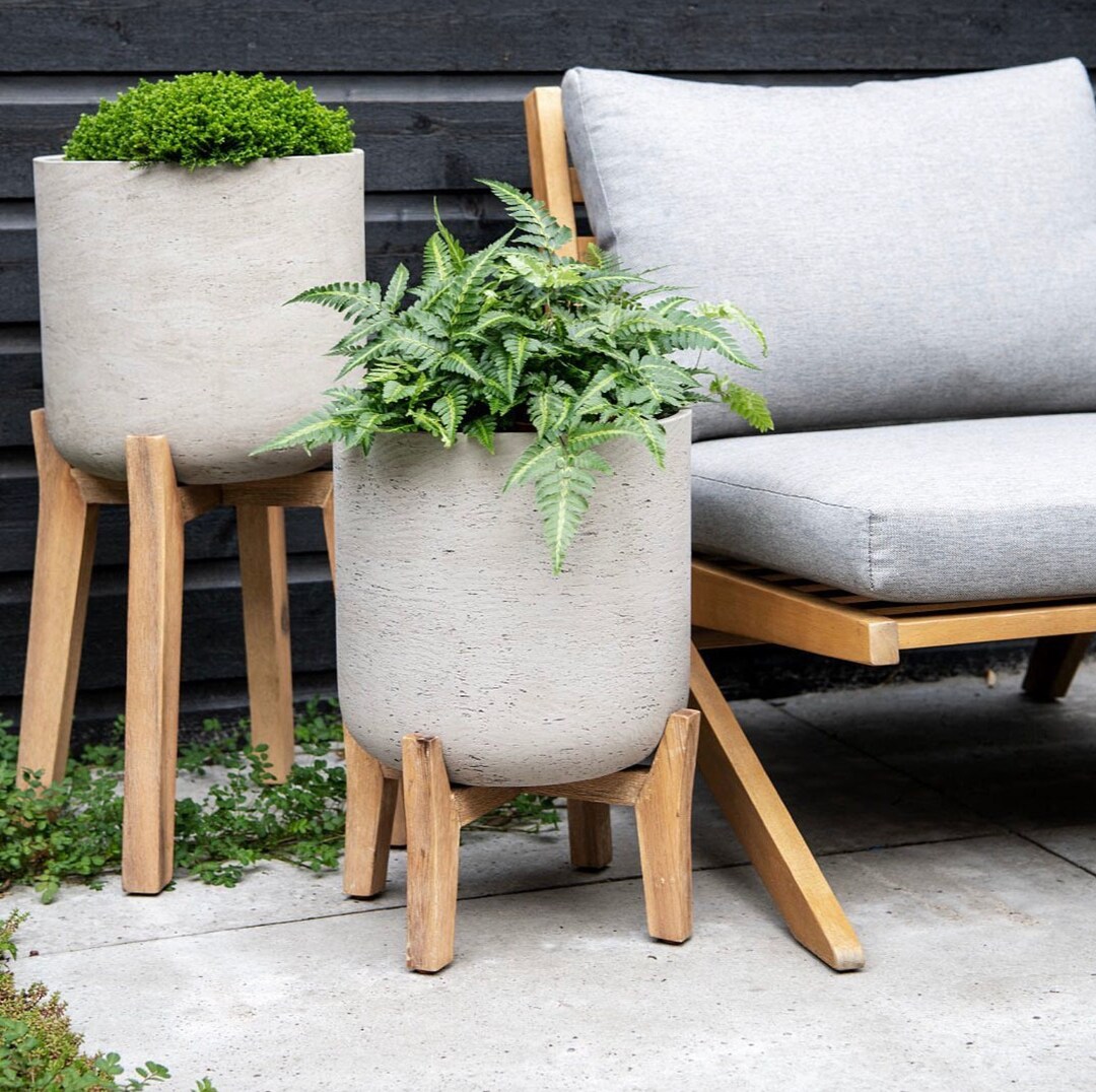 XXL Modern Planter With Stand /mid Century Modern Planter With Stand ...