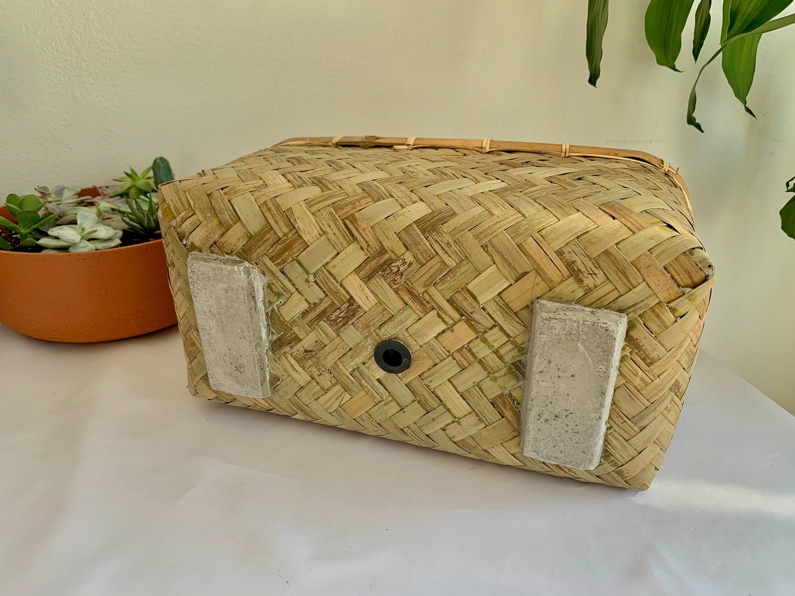 Large Bamboo Planter Box / Indoor & Outdoor Plant Basket/ Rectangle ...