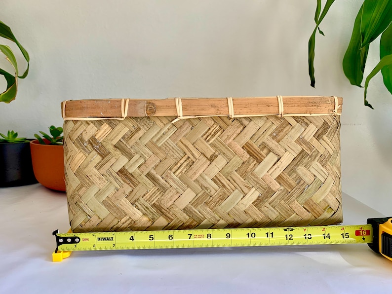 Large Bamboo Planter Box / Indoor & Outdoor Plant Basket/ Rectangle ...