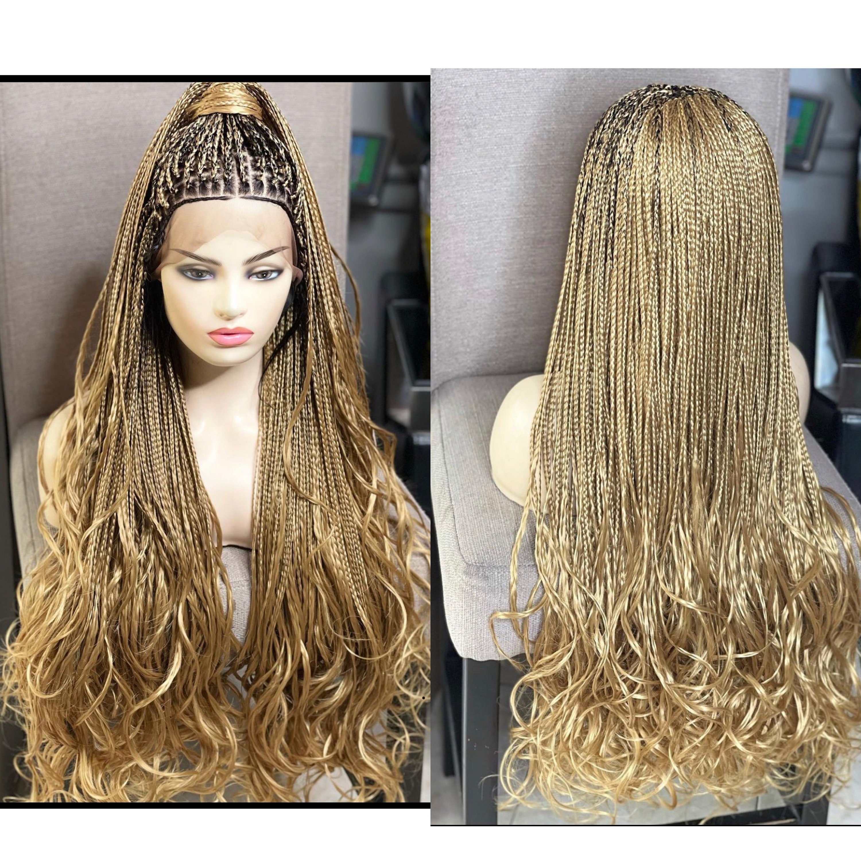 Knotless Goddess Bob Wig Braided Wigboho Braids Bohemian - Etsy