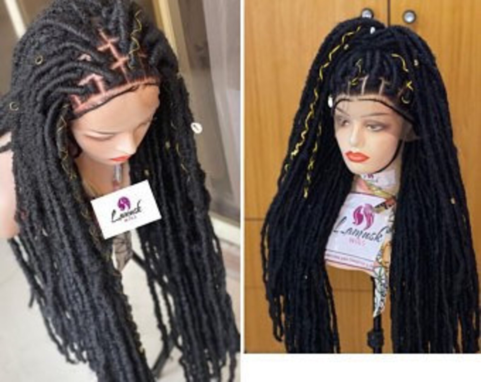 Distressed Faux Locs Dreadlocks Wig Rasta Locs Goddess Locs | Etsy