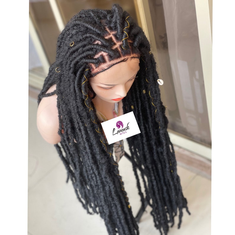 Distressed Faux Locs Dreadlocks Wig Rasta Locs Goddess Locs | Etsy