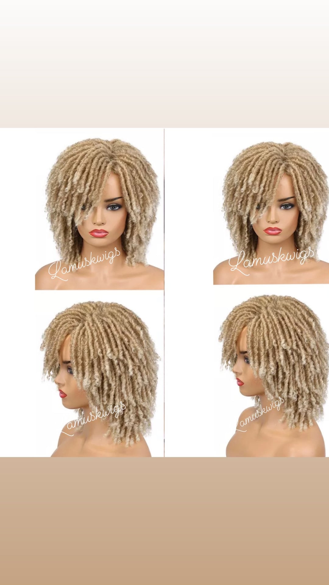 Short Dreadlock Wig Synthetic Soft Faux Locs Wigs Braiding - Etsy