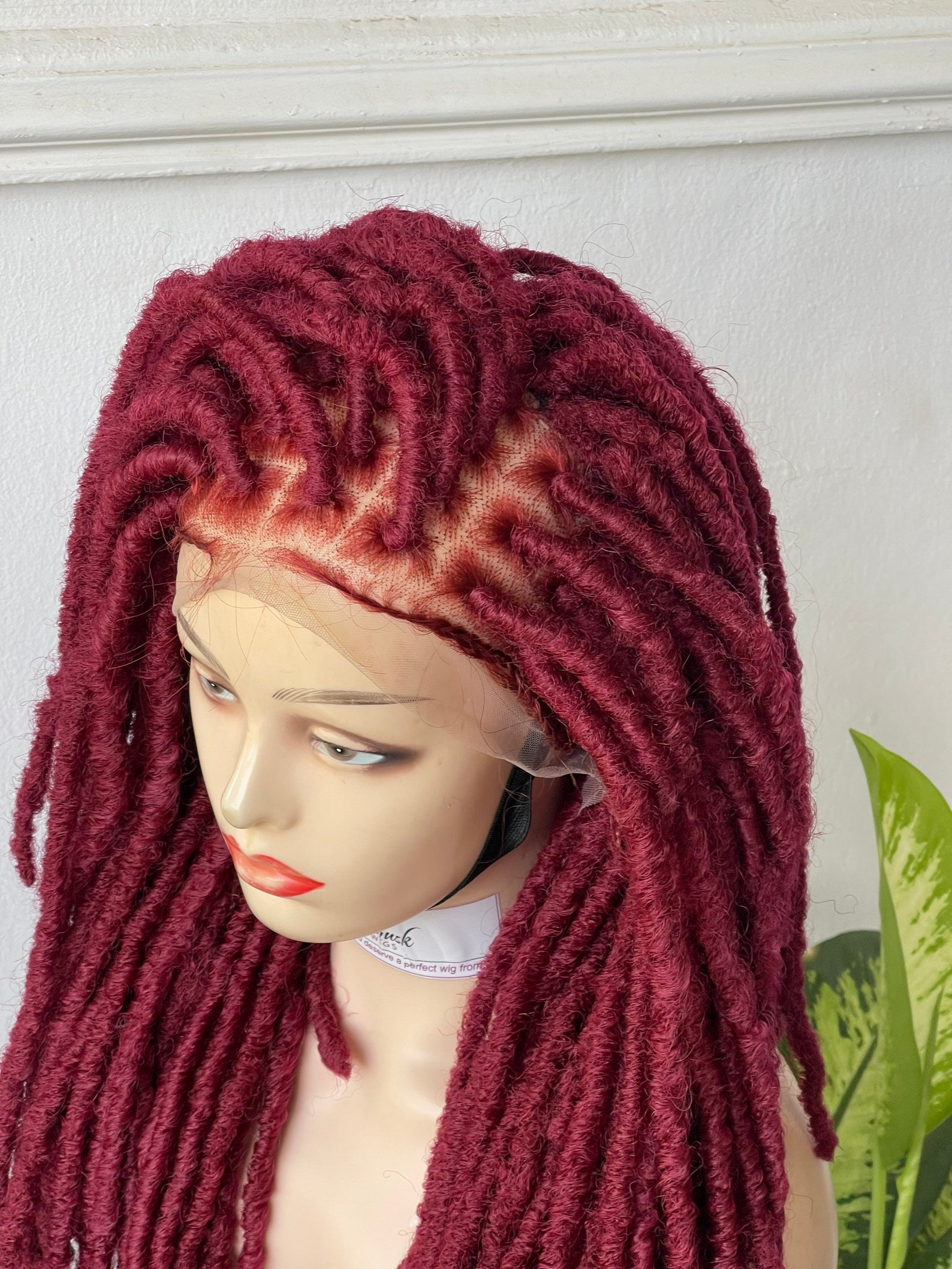 Burgundy Faux Locs - Etsy