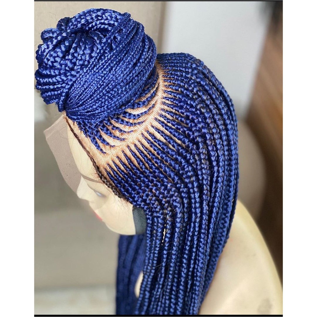Blue Cornrow Braidwig - Etsy