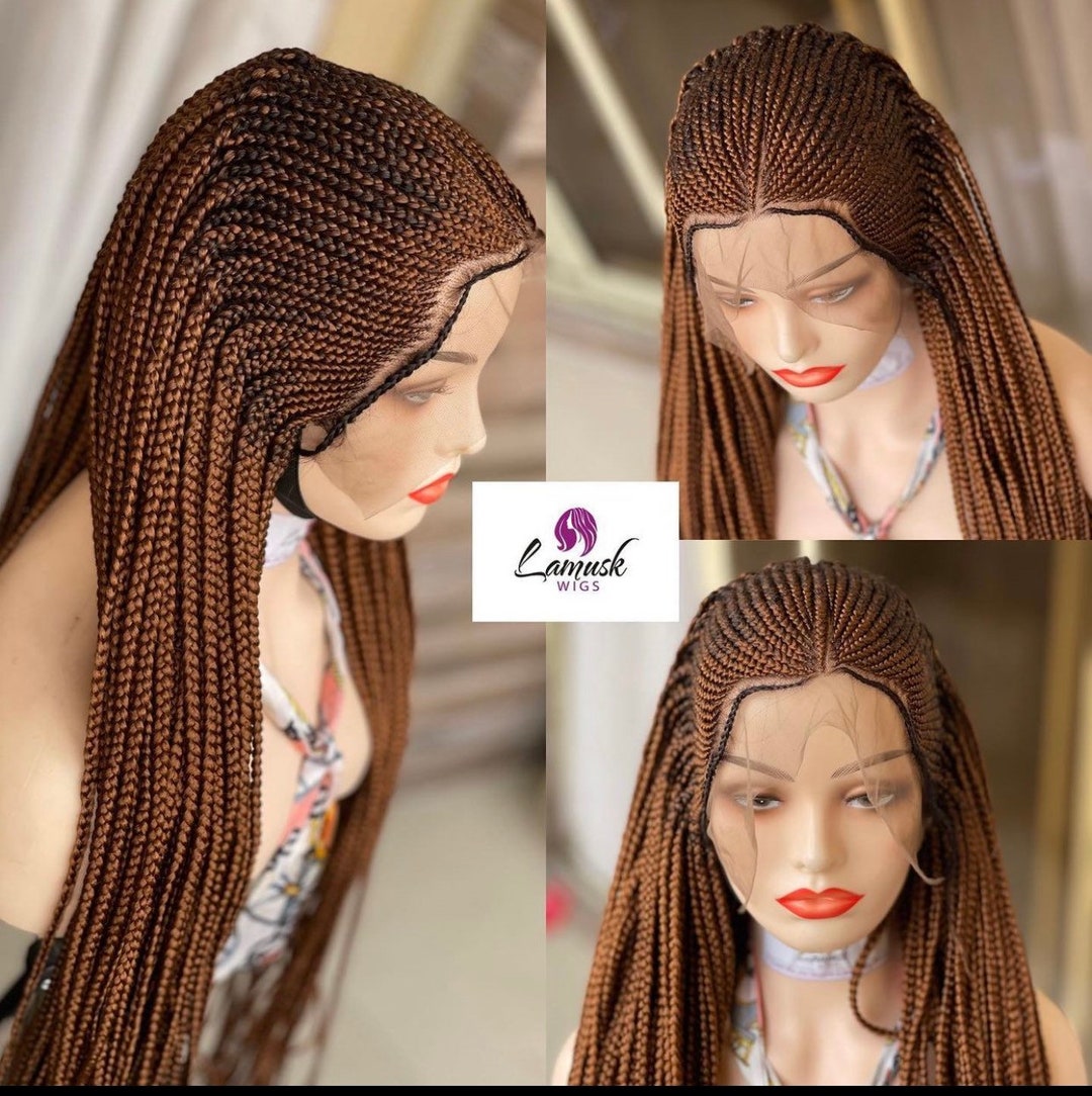 Fulani Cornrow Braided Wig Wig For Black Women Braided Wig Etsy