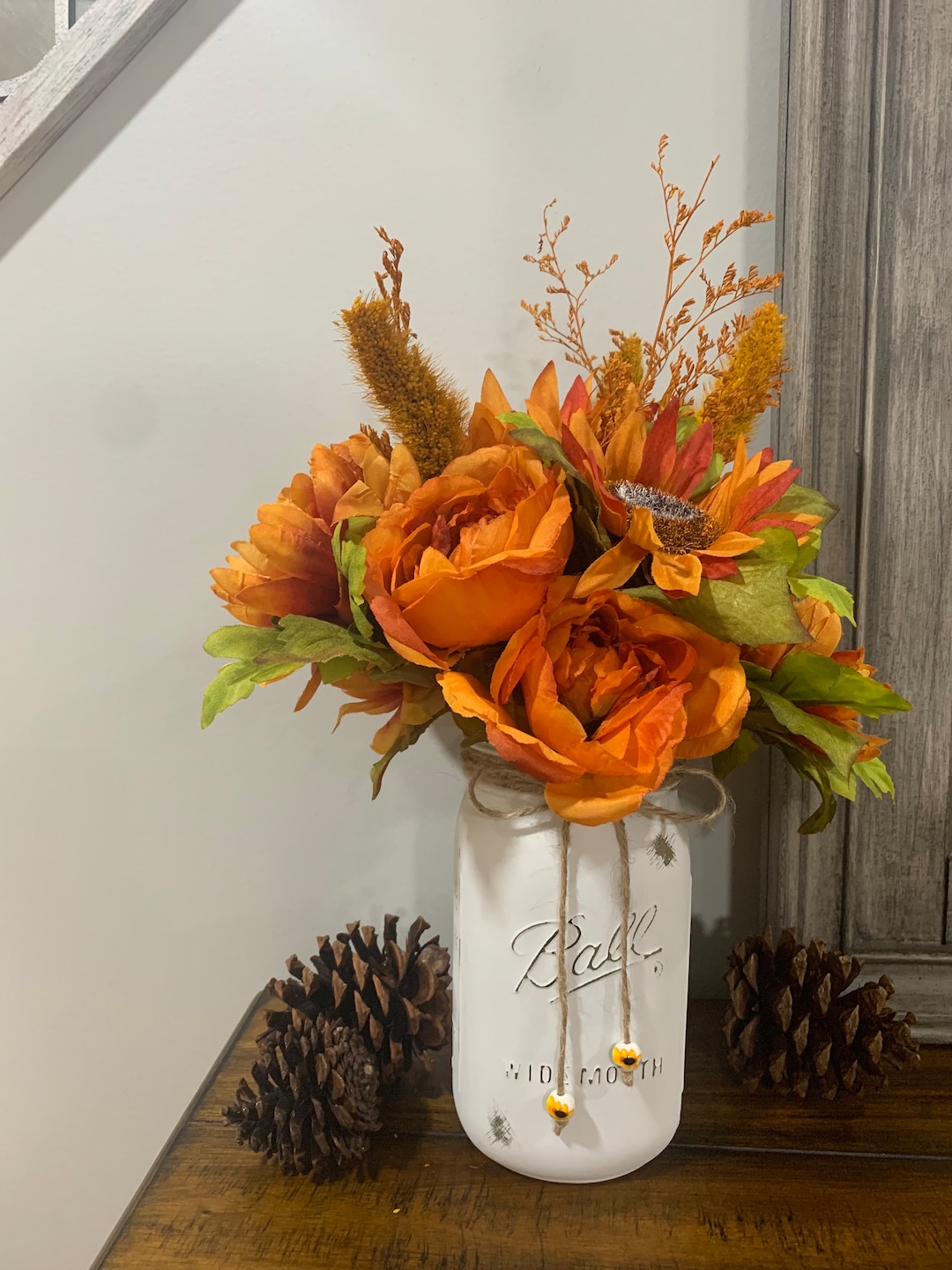Fall Floral Arrangement Fall Flowers Gift Fall Table - Etsy