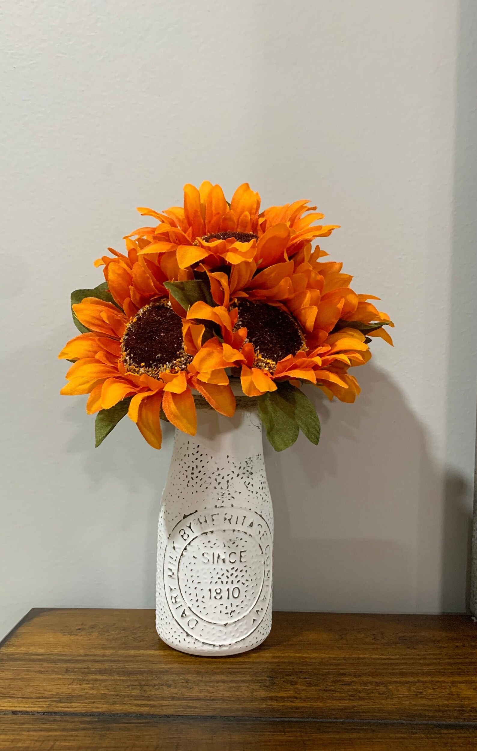 Small Sunflower Bouquet, Fall Flower Arrangement, Fall Decor, Desk ...