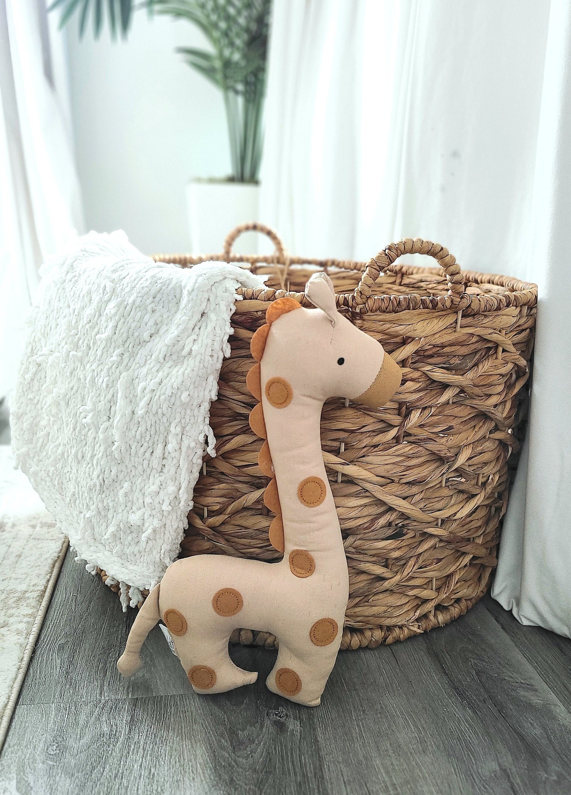 Giraffe Stuffed Animal, Boho Giraffe Doll, Nordic Nursery Decor ...