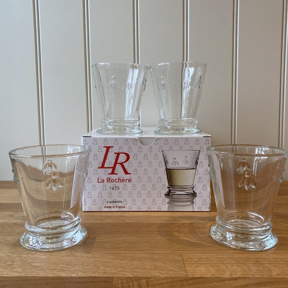 La Rochère Bee Glass Goblet/tumbler Glass Set of 4 | Etsy