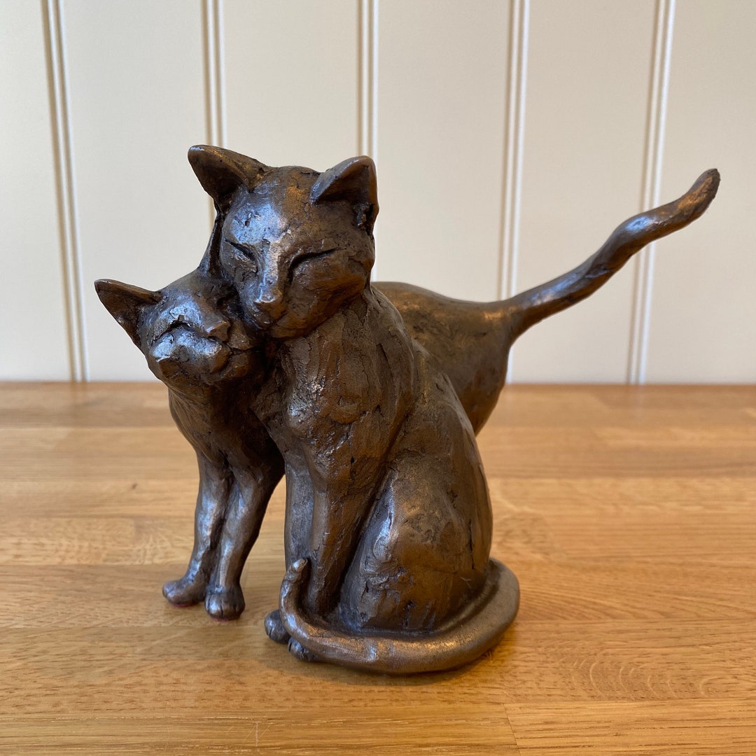 Frith Sculpture Making Friends Cat Sculpture by Paul Jenkins, Bronze - Etsy