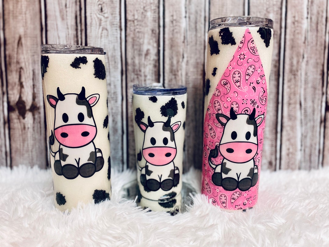 Cute Cow Custom Glitter Tumbler- Can Be Personalized! - Etsy