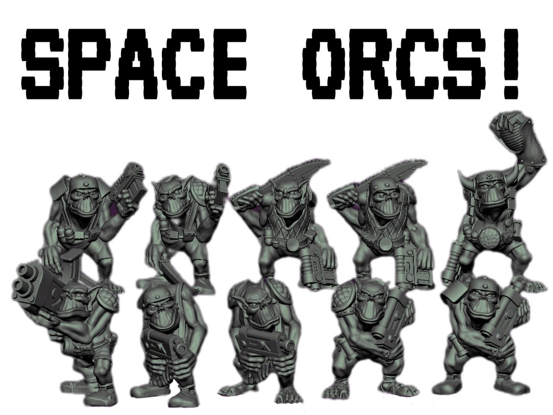 Orc Boyz | Oldhammer SPACE ORCS | TWG Miniatures - Etsy Ireland