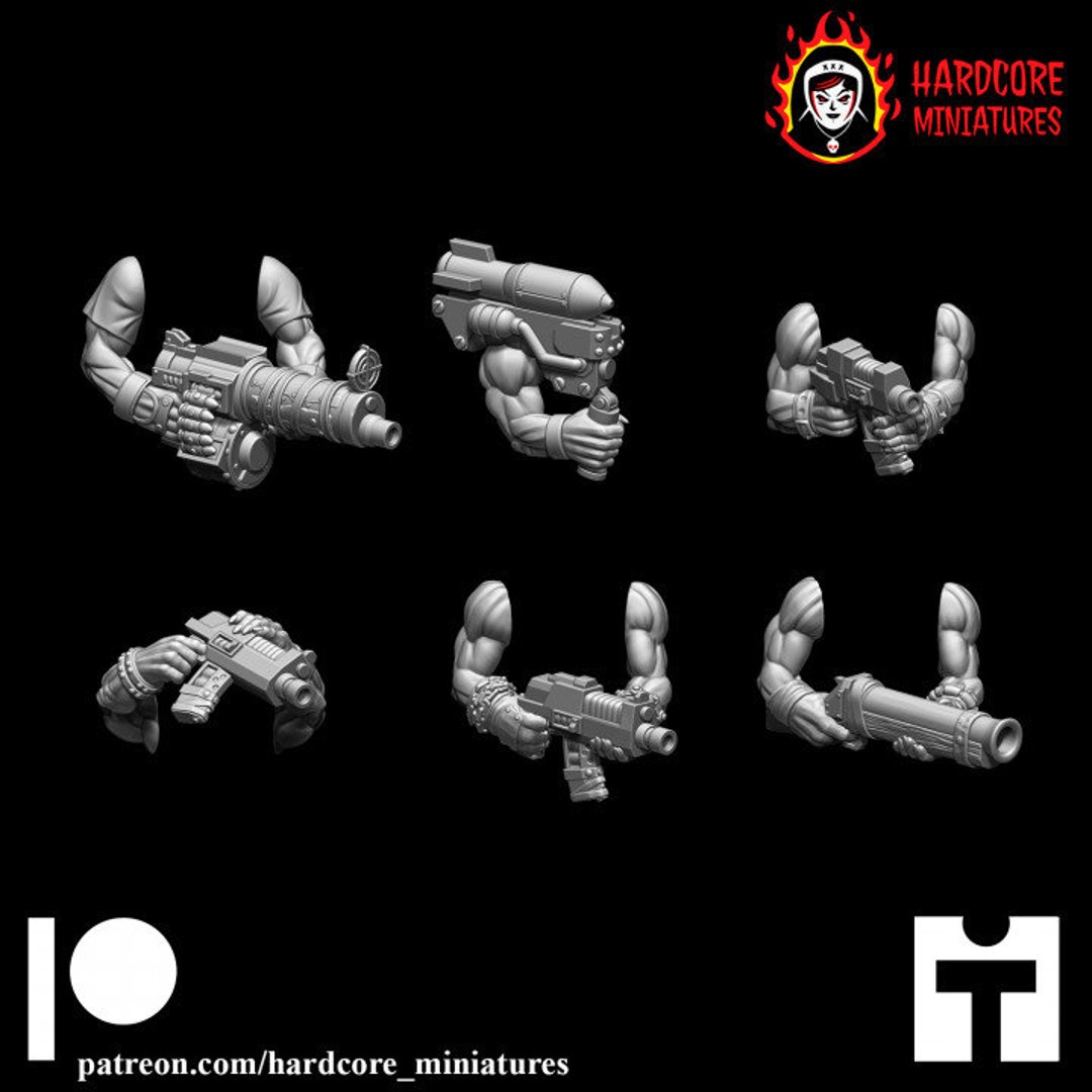 Retro Orks Shoota Arms | Space Orks | Hardcore Miniatures - Etsy