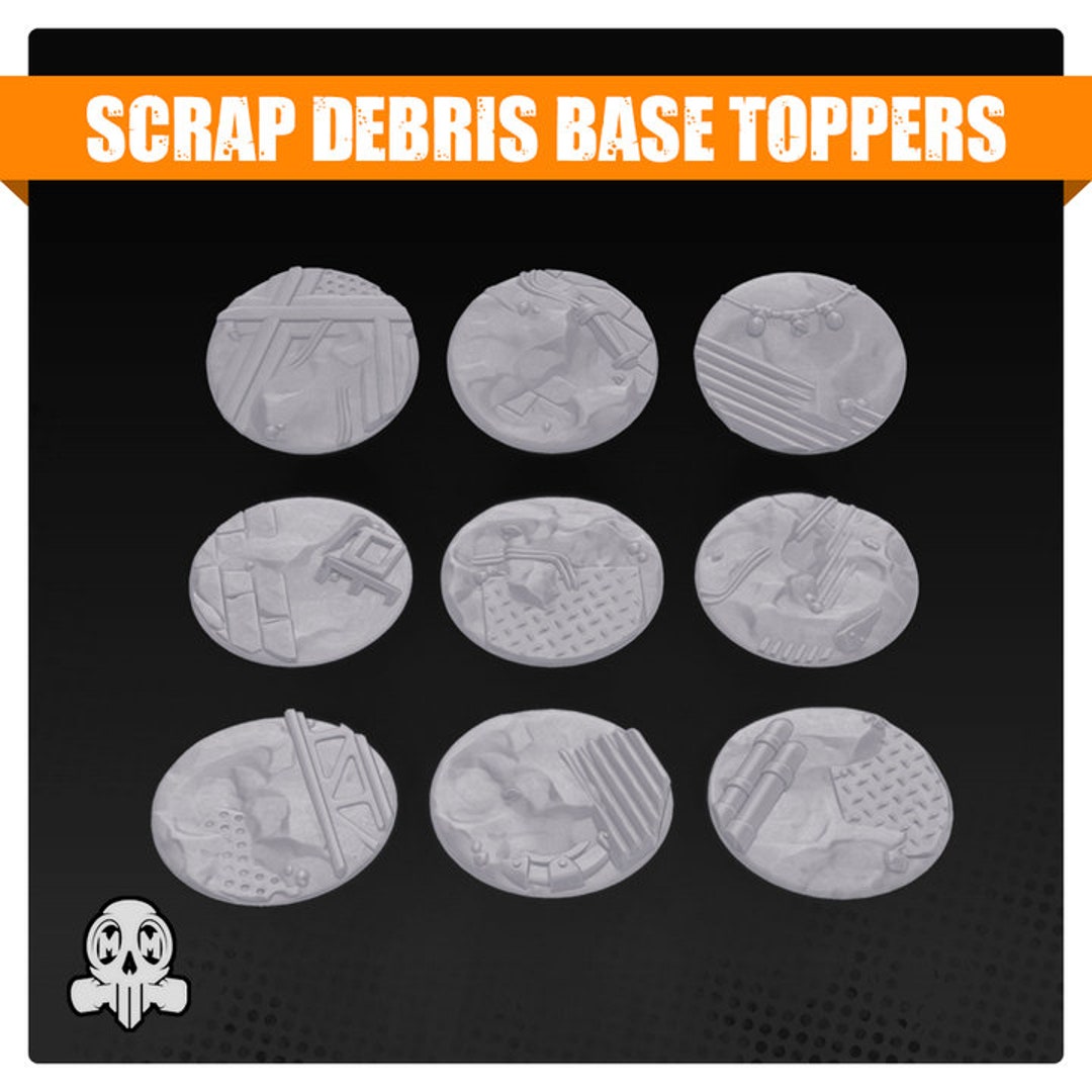 Scrap Debris Base Toppers | Maliciousminis - Etsy