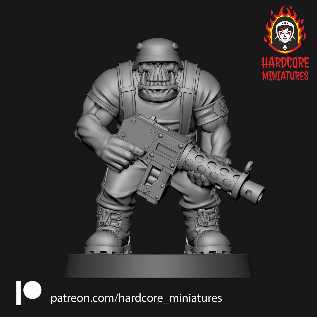 Ork Stormtrooper | Retro Space Orks | Hardcore Miniatures - Etsy