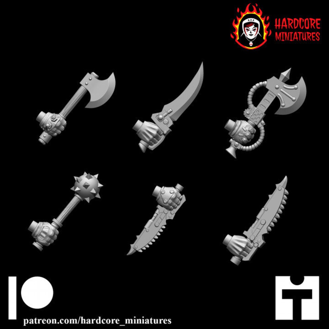 Retro Orks CCW Hands | Space Orks | Hardcore Miniatures - Etsy