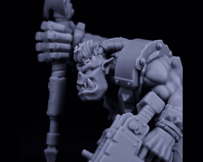 Ork Nob With War Banner | @orcskrazy - Etsy