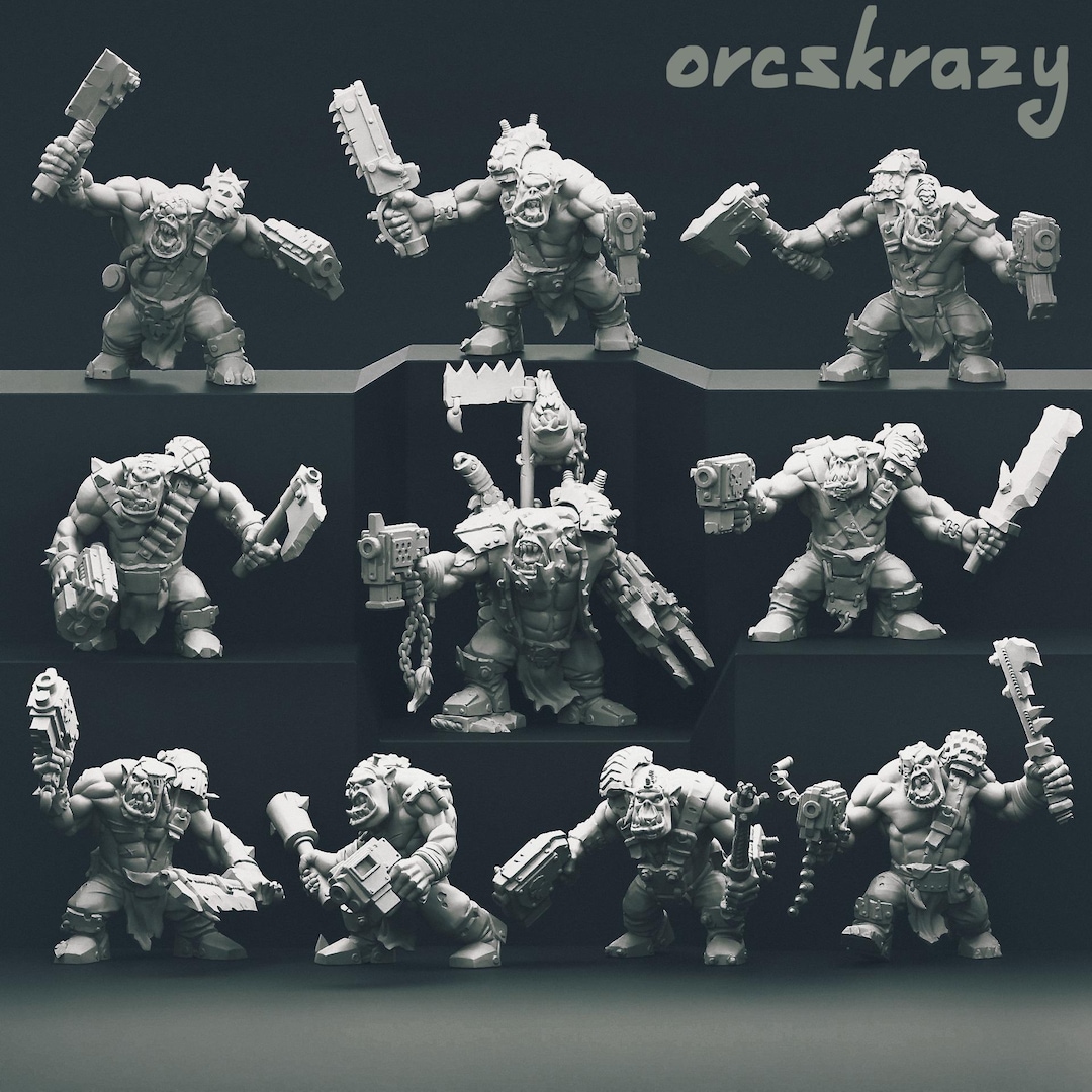 Krazy Orc Boy Mob | Space Orcs | @orcskrazy - Etsy