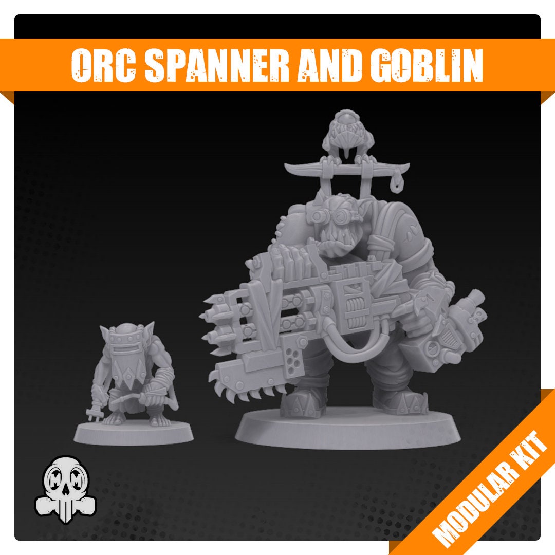 Ork Spanner and Goblin Mekboy - Etsy