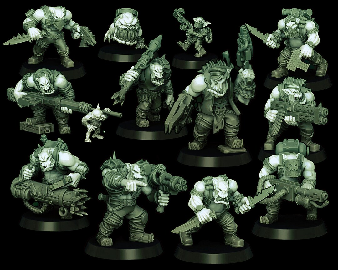 Orc Kill Squad Commando Orc Team spec-op Orcs by maliciousminis - Etsy UK