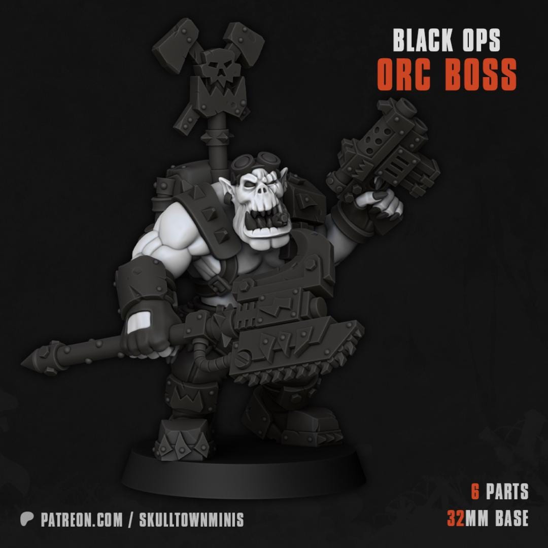 Orc Sneaky Boss | Skulltown Minis - Etsy