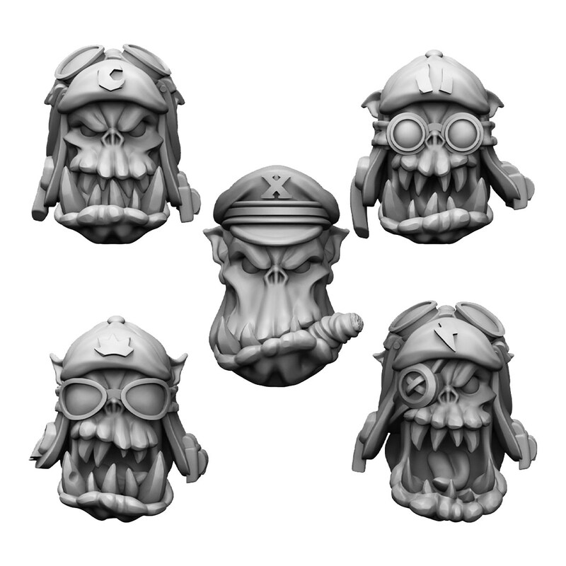 Ork Head Miniature - Etsy