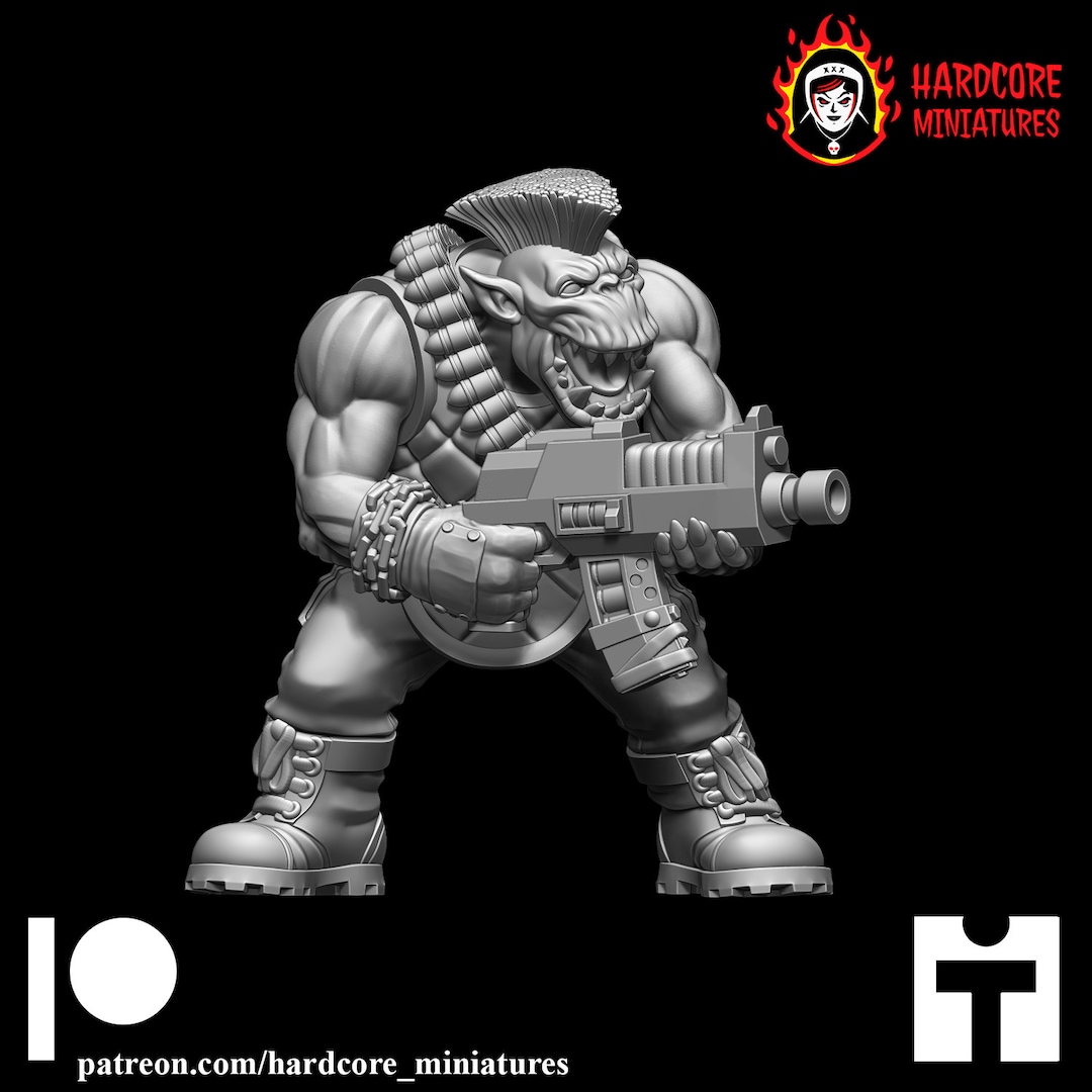 Retro Ork Boy #06 | Space Orks | Hardcore Miniatures - Etsy