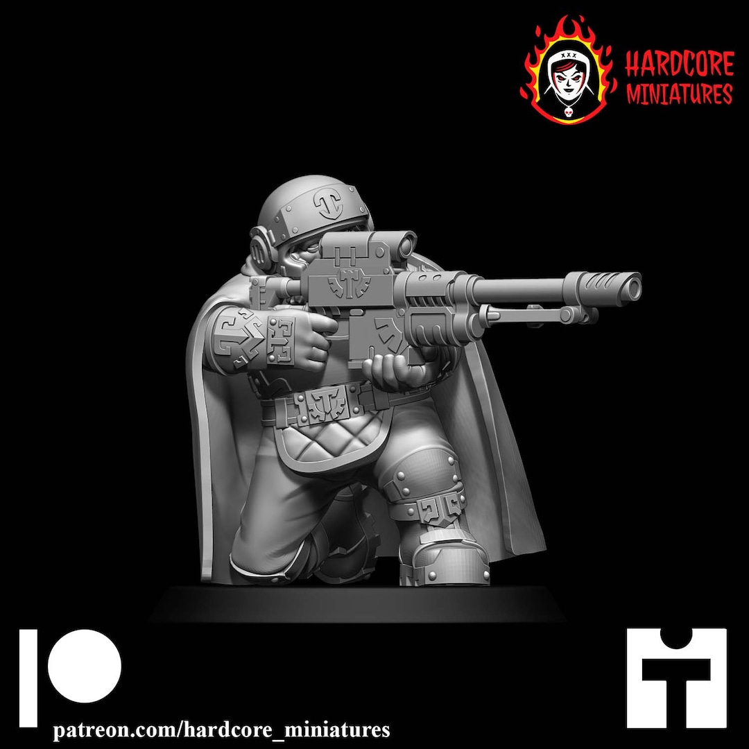 Veteran Dwarf With Sniper Rifle / Grenade Launcher | Space Dwarves ...