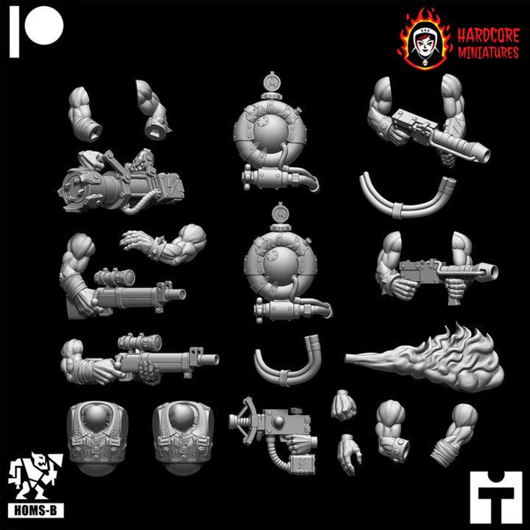 Kommando Orcs Special Weapons Bare Arms | Hardcore Miniatures - Etsy