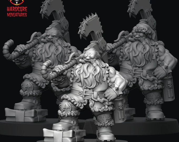 Santa Dwarf Hardcore Miniatures - Etsy