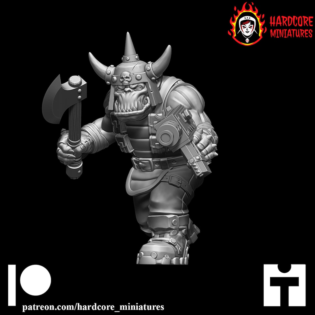 Retro Ork Boy #01 | Space Orks | Hardcore Miniatures - Etsy