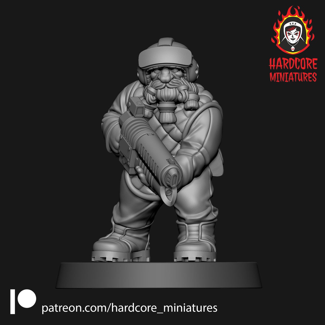 Dwarf Plasma | Retro Space Dwarves | Hardcore Miniatures - Etsy