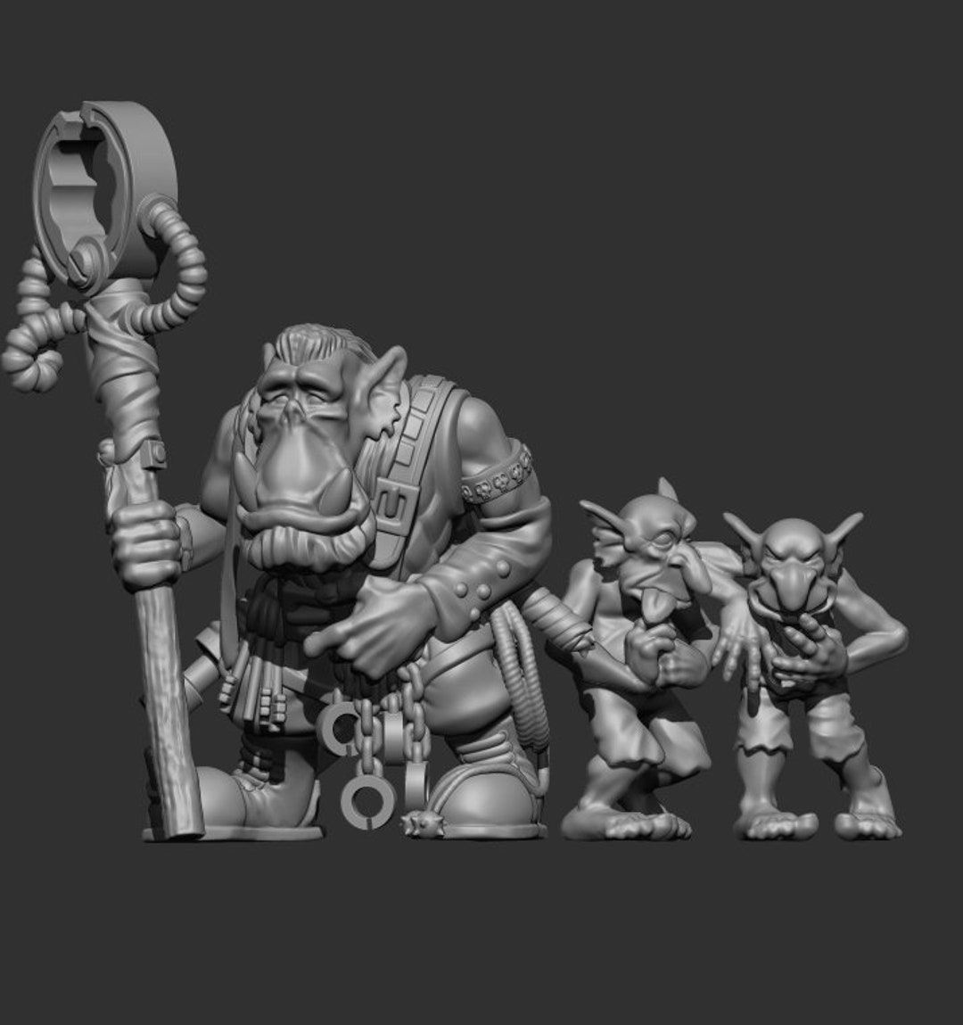 Ork Runt Herder | Spaceorks @trollet_miniatures - Etsy