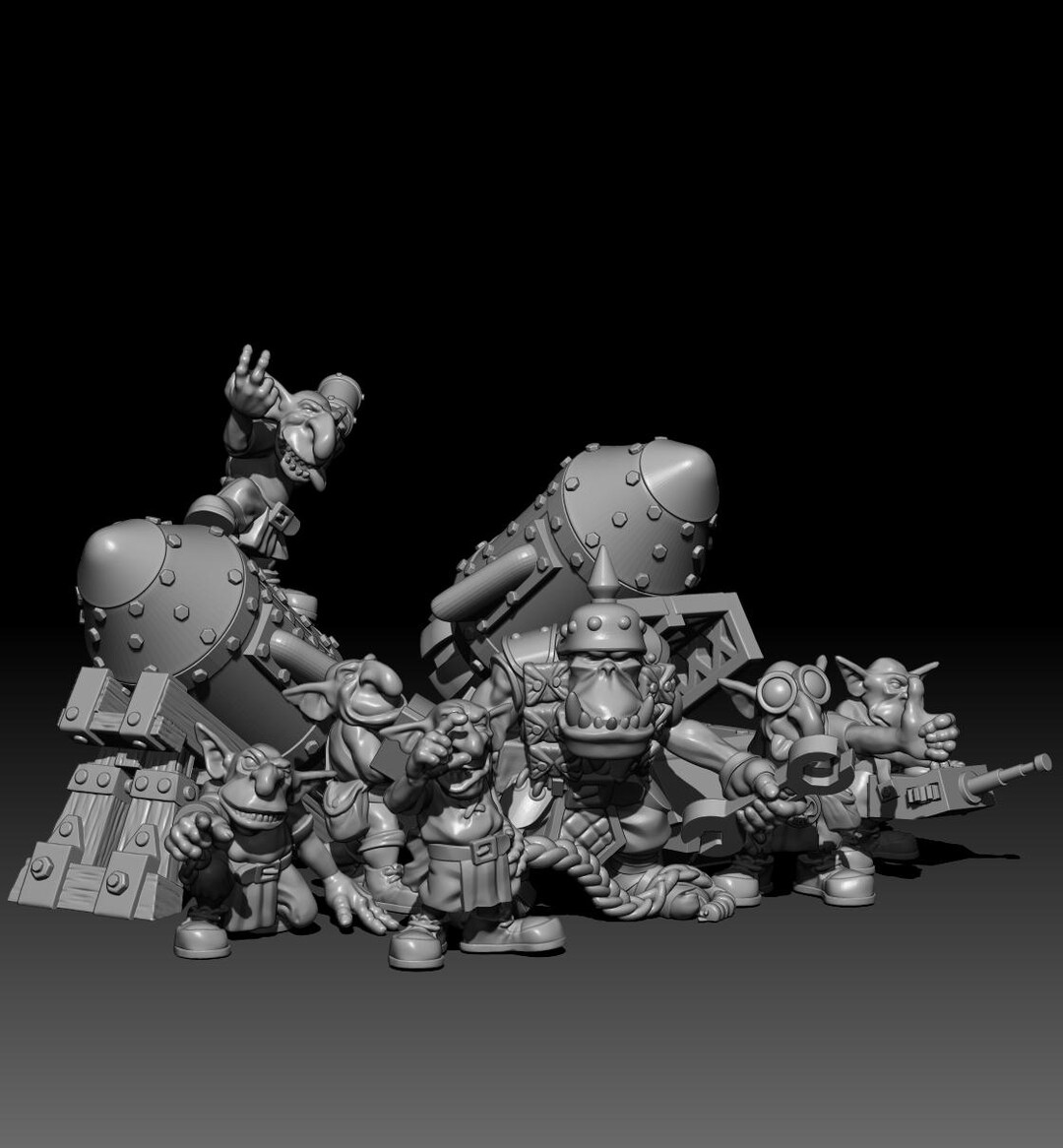 Orc Artillery and Crew | Space Orcs | @trollet_miniatures - Etsy