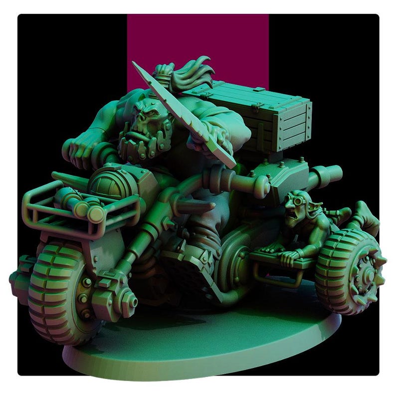 Chopperz | Biker Orcs | Red Pilgrim Miniatures - Etsy