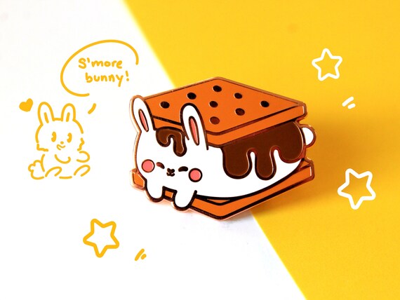 Bunny S'mores Hard Enamel Pin | Etsy