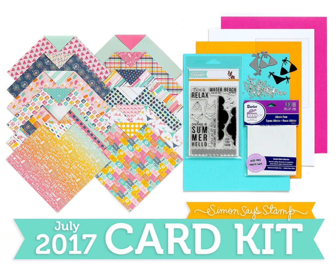 Simon Says Stamp Summer Hello July 2017 Card Kit - Etsy