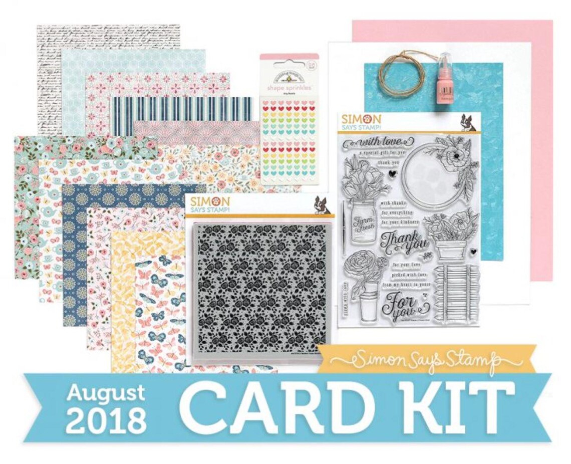 Simon Says Stamp Mandy's Flowers August 2018 Card Kit - Etsy