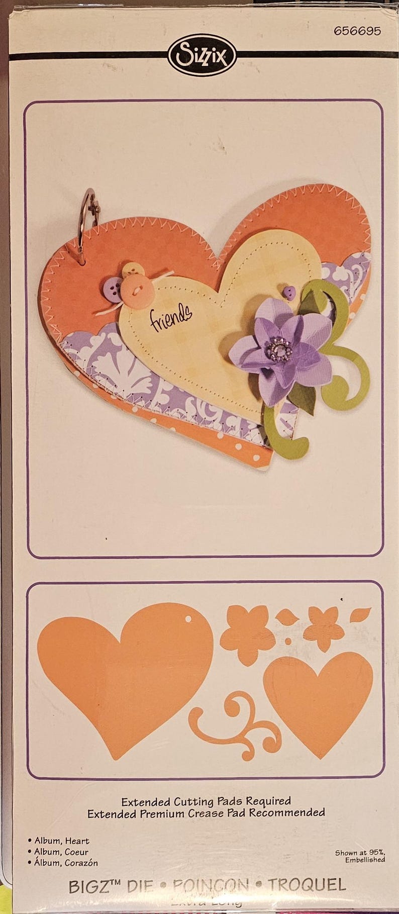 Sizzix Album Bigz XL Dies: Heart, Brackets & Arrow Layered - Etsy